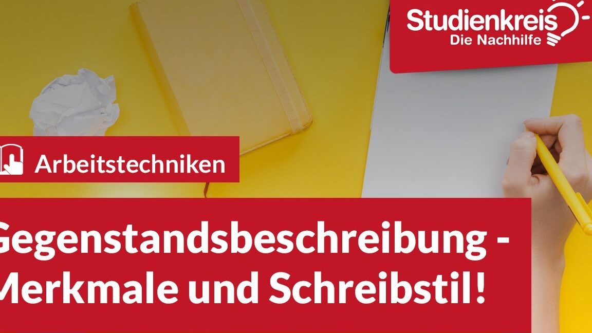 Gegenstandsbeschreibung: Definition und Beispiele im Alltag