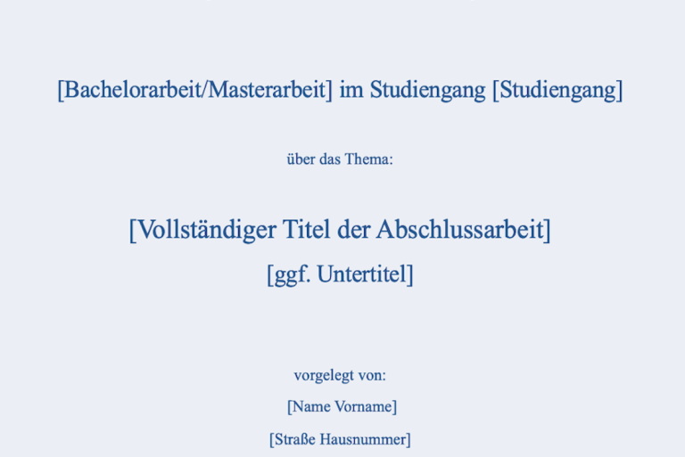 Tipps und Beispiele für den Titel der Bachelorarbeit