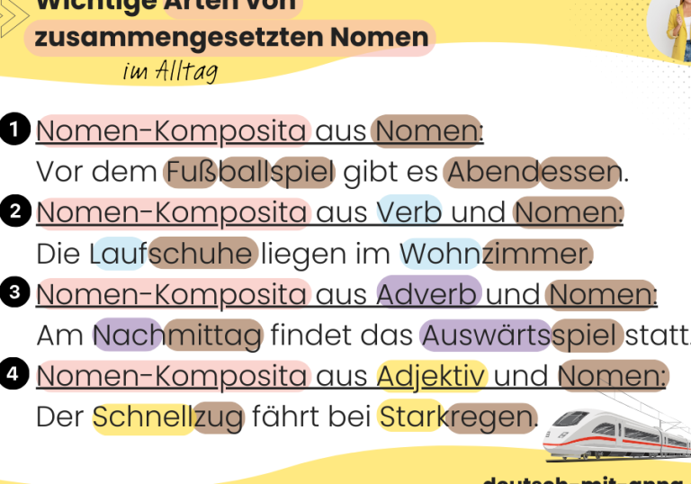 Zusammengesetzte Nomen: Beispiele und Typen im Überblick